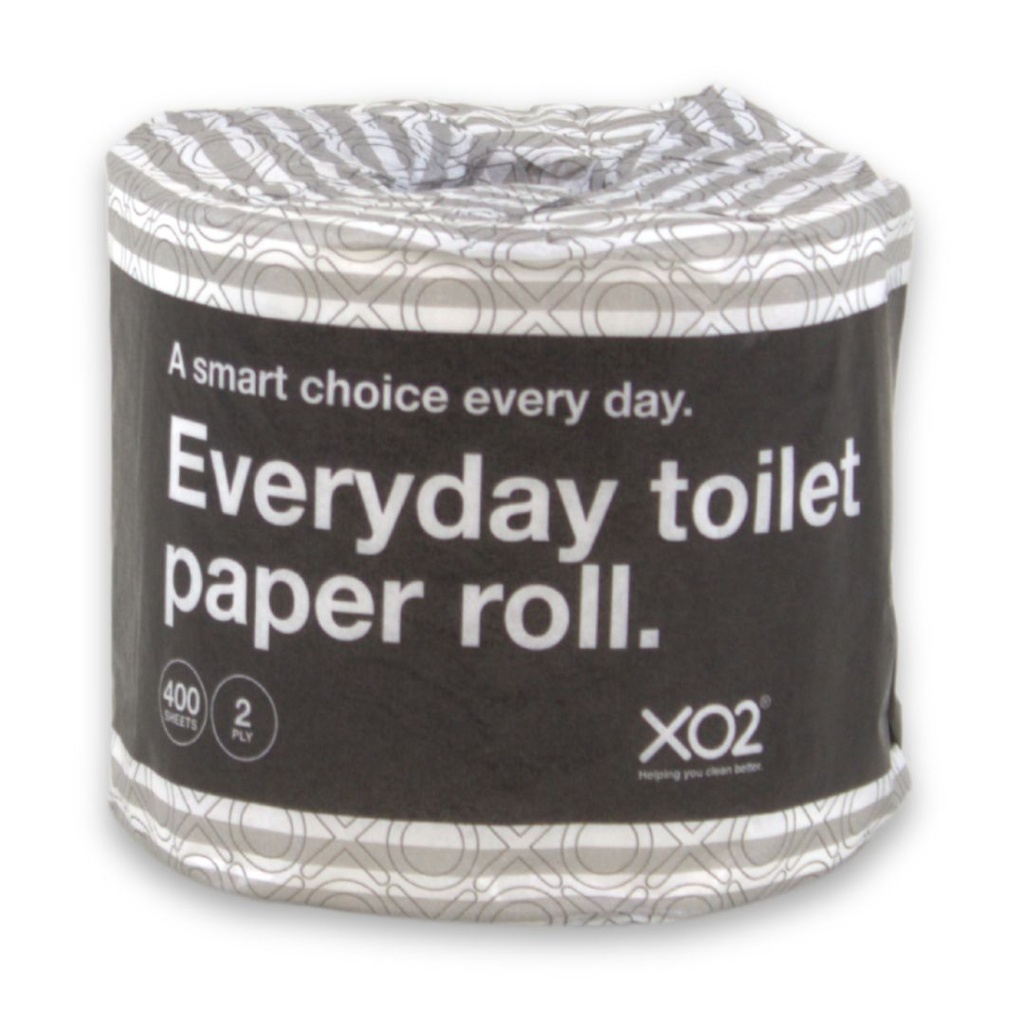 XO2® 2ply 400 Sheet Everyday Toilet Paper Rolls